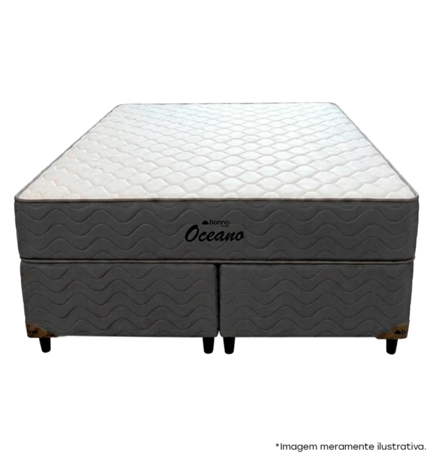 Cama Box Queen Bonno Oceano Molas Ensacadas 158x198x66 - Solar Magazine